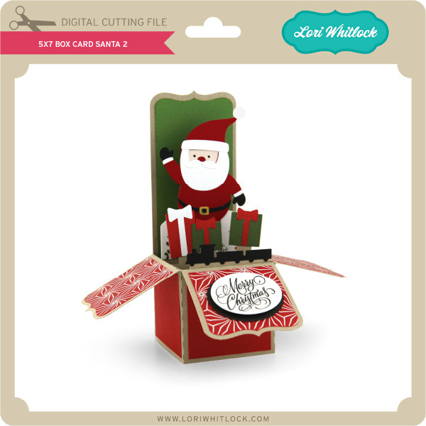 A2 Box Card Santa Chimney - Lori Whitlock's SVG Shop