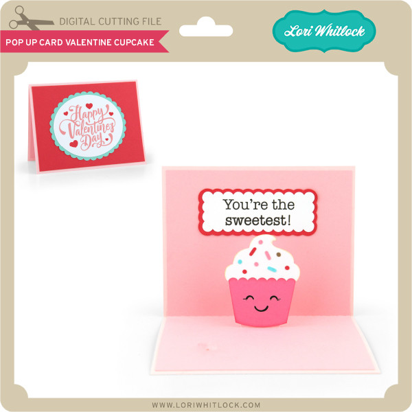 A2 Pop Up Card Cupcakes - Lori Whitlock's SVG Shop