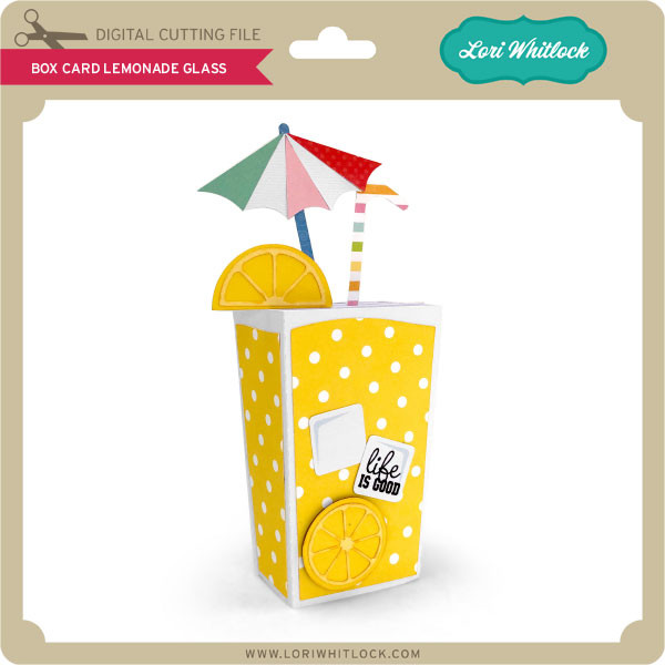 Shaped Card Lemonade - Lori Whitlock's SVG Shop