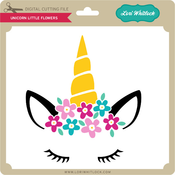 Unicorn Head Card Flower - Lori Whitlock's SVG Shop