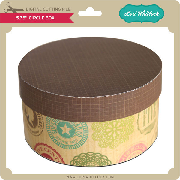 5.75" Circle Box - Lori Whitlock's SVG Shop
