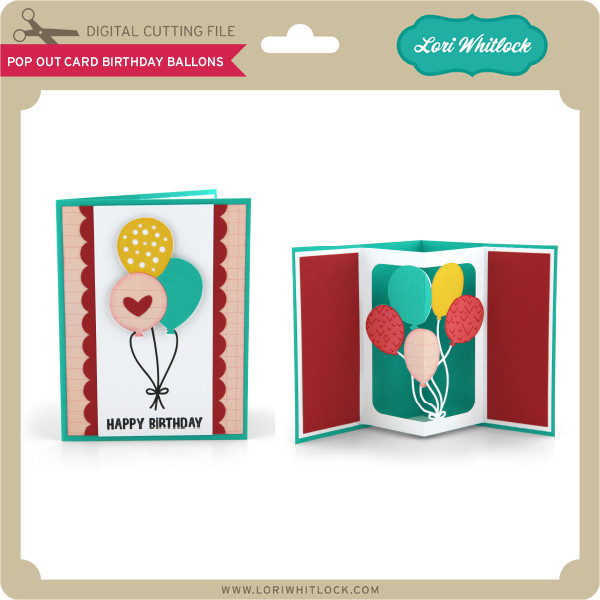 A2 Pop Out Book Card - Lori Whitlock's SVG Shop