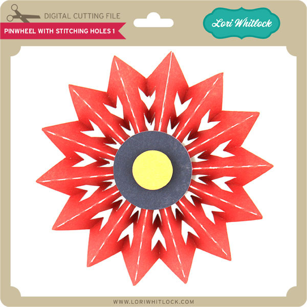 8 inch Pinwheel with Stitching Holes - Lori Whitlock's SVG Shop