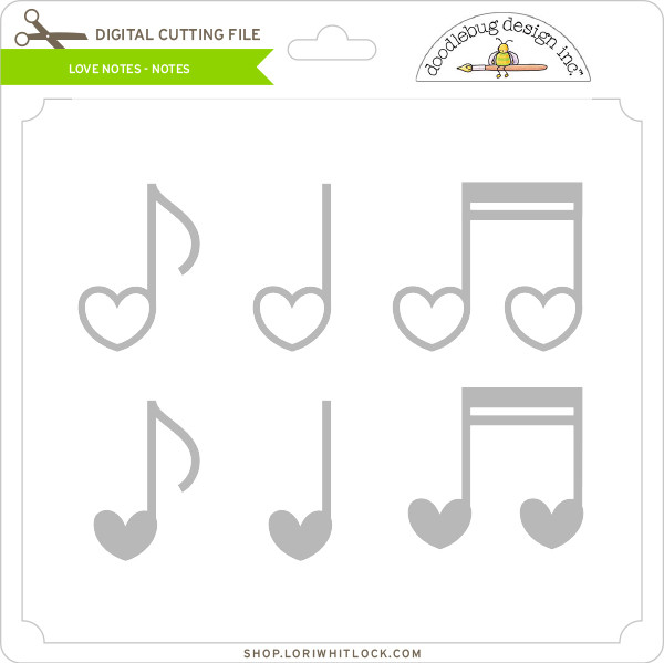 Love Notes - Heart Background - Lori Whitlock's SVG Shop