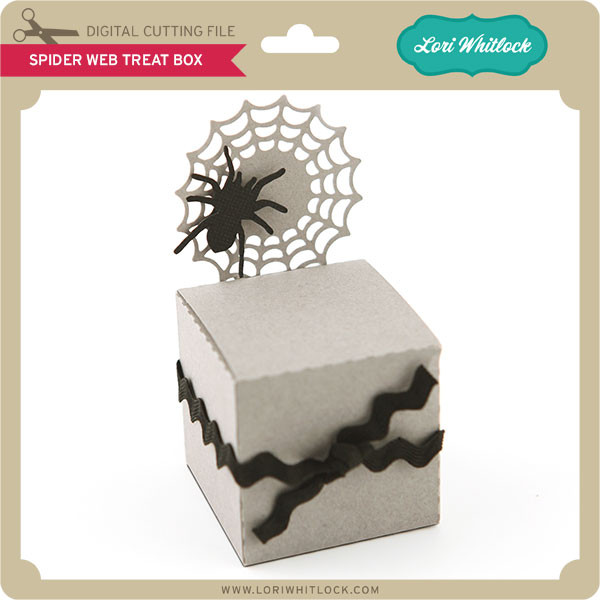 No Glue Box Halloween Spider Web - Lori Whitlock's SVG Shop