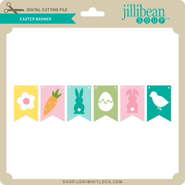 Happy Easter Egg Banner - Lori Whitlock's SVG Shop