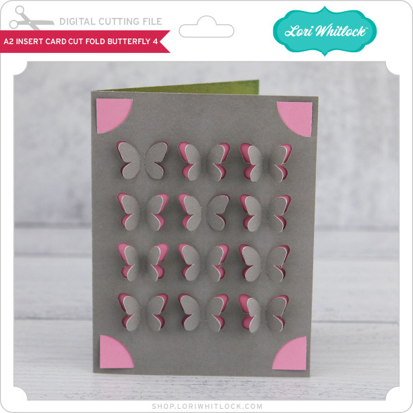 A2 Insert Card Cut Fold Flower 1 - Lori Whitlock's SVG Shop