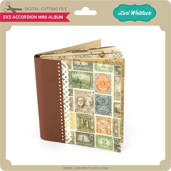 5x5 Mini Album With Gusset Pages - Lori Whitlock's SVG Shop