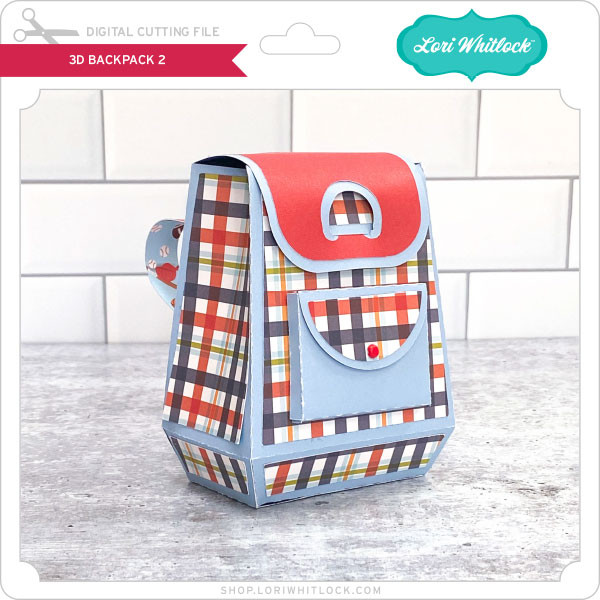 3D Backpack - Lori Whitlock's SVG Shop