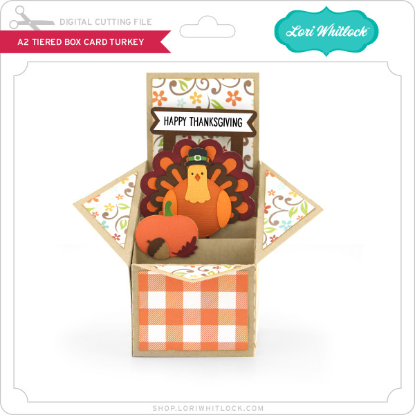 A2 Box Card Thanksgiving Turkey - Lori Whitlock's SVG Shop