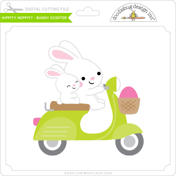 Hippity Hoppity - Bunny Scooter - Lori Whitlock's SVG Shop
