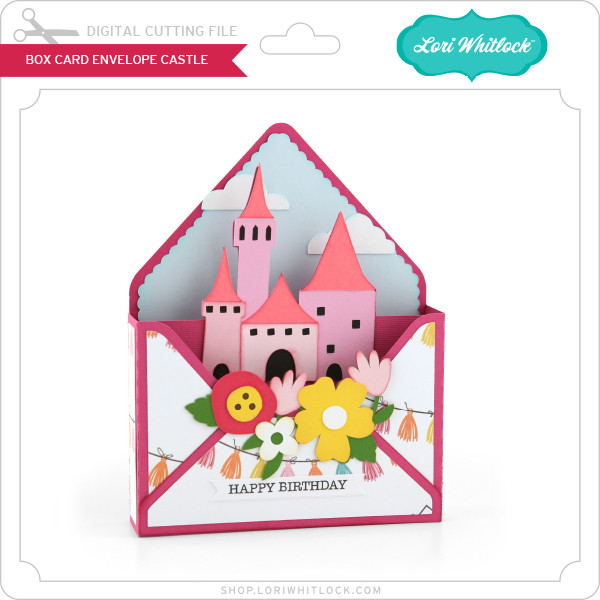 Box Card Envelope Castle - Lori Whitlock's SVG Shop