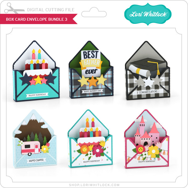 Box Card Envelope Bundle - Lori Whitlock's SVG Shop