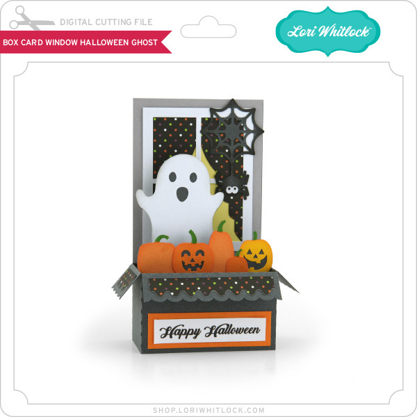 Box Card Window Halloween Ghost - Lori Whitlock's SVG Shop
