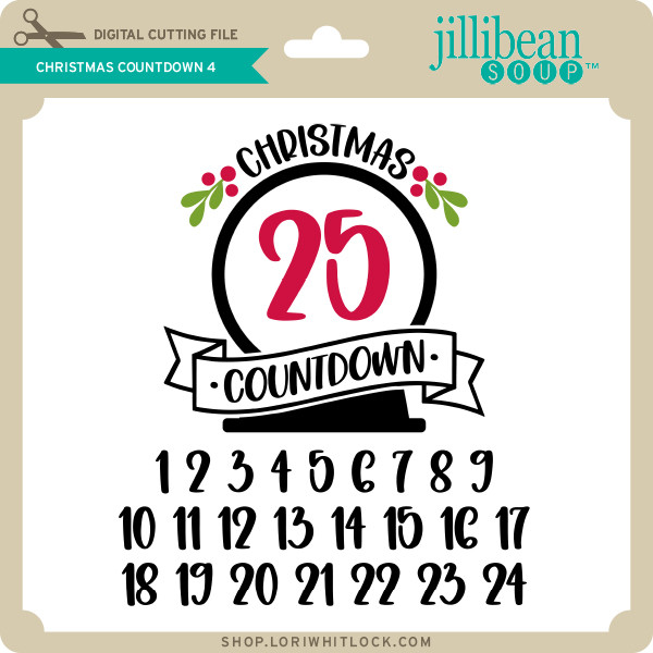 25 Countdown Boxes in Frame - Lori Whitlock's SVG Shop