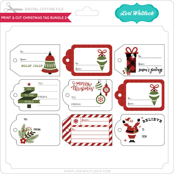 Print & Cut Christmas Tag Bundle - Lori Whitlock's SVG Shop