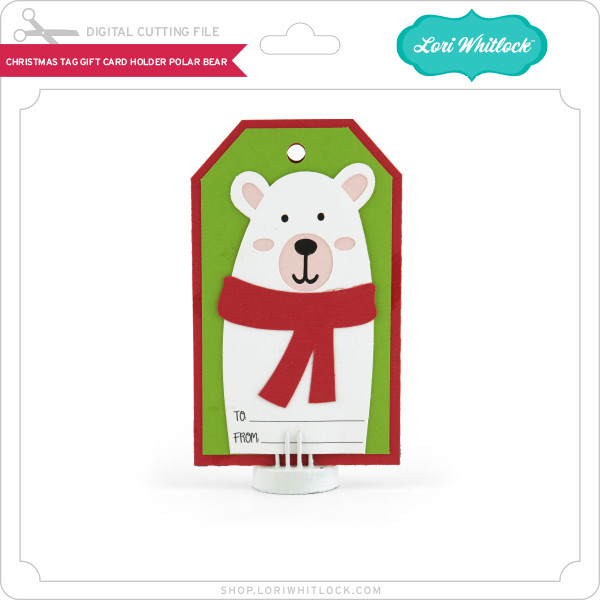 Christmas Tag Polar Bear - Lori Whitlock's SVG Shop