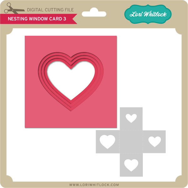 Nesting Window Card Envelope - Lori Whitlock's SVG Shop