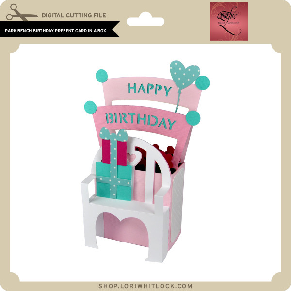 Park Bench Butterflies Card in a Box - Lori Whitlock's SVG Shop