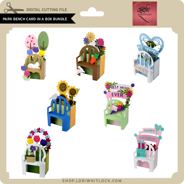 Park Bench Card in a Box Bundle - Lori Whitlock's SVG Shop