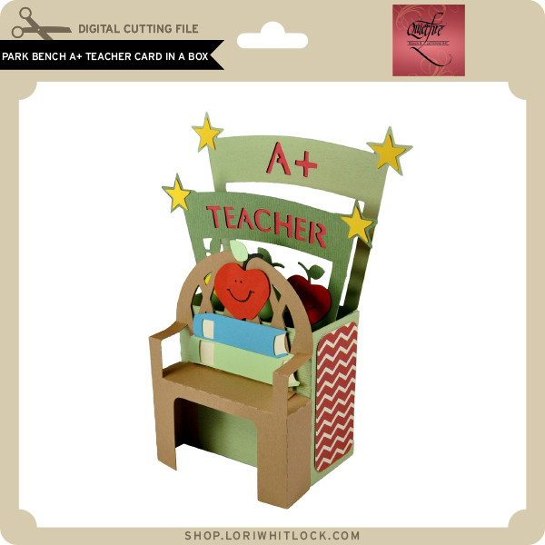 Park Bench Butterflies Card in a Box - Lori Whitlock's SVG Shop