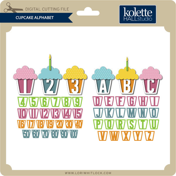 Cupcake Alphabet - Lori Whitlock's SVG Shop