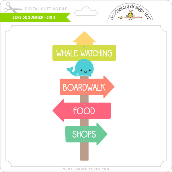 Seaside Summer - Sign - Lori Whitlock's SVG Shop