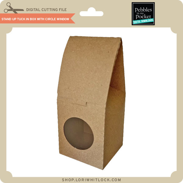 Stand Up Tuck In Box with Circle Window - Lori Whitlock's SVG Shop