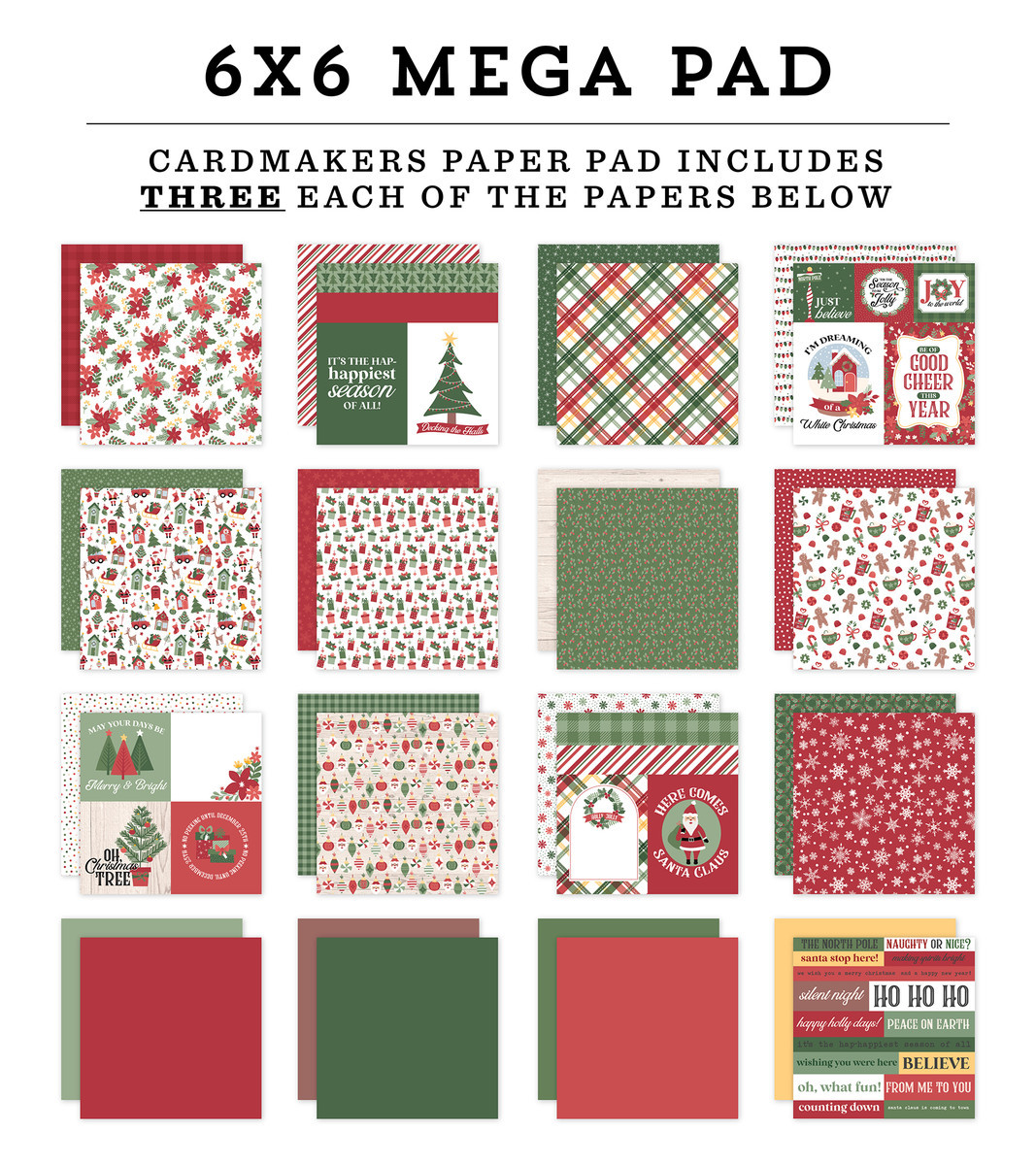 Santa Claus Lane Cardmakers 6x6 Mega Pad - Lori Whitlock's SVG Shop