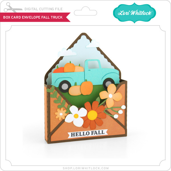 Box Card Envelope Fall Squirrel - Lori Whitlock's SVG Shop