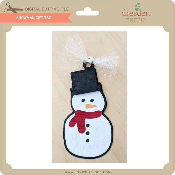Snowman Gift Tag - Lori Whitlock's SVG Shop
