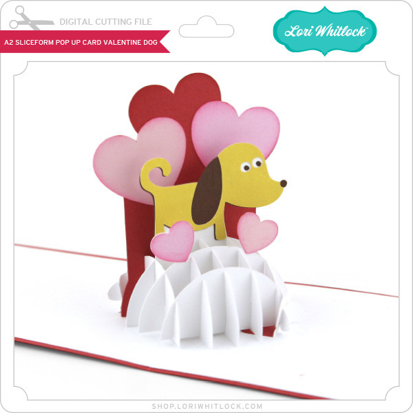 Pop Up Card Dog - Lori Whitlock's SVG Shop