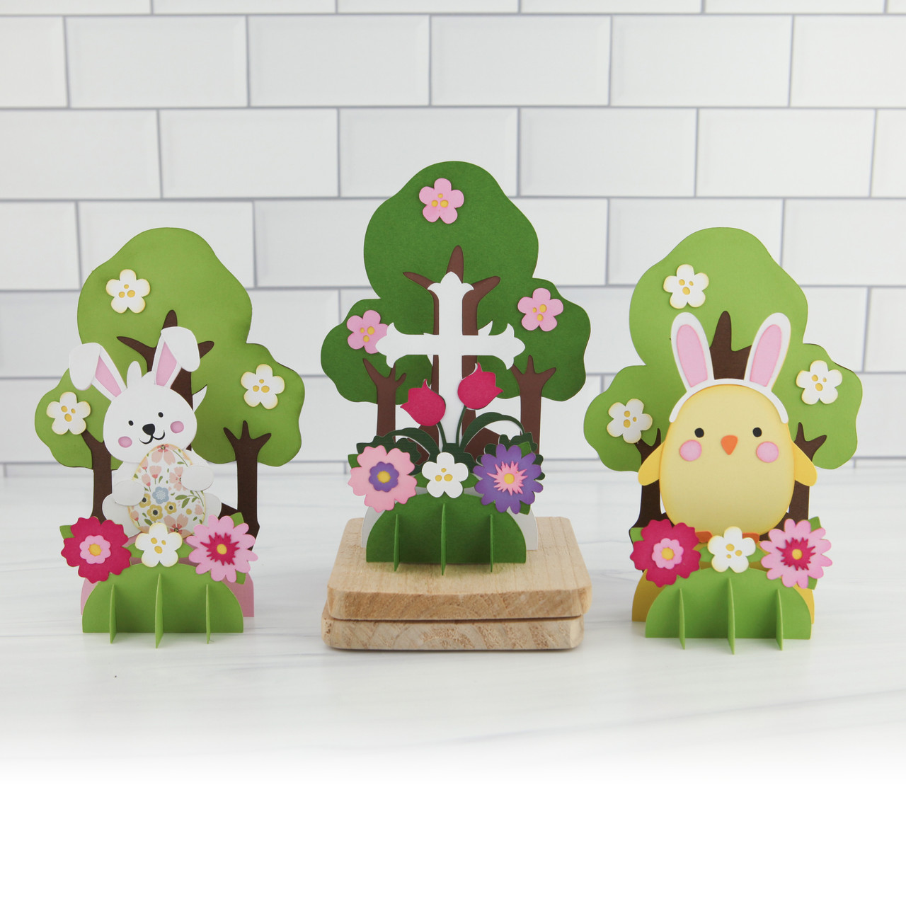 5x7 Grid Pop Up Card Easter Cross - Lori Whitlock's SVG Shop