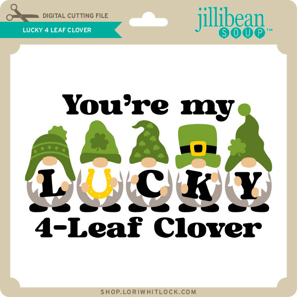 Lucky 4 Leaf Clover - Lori Whitlock's SVG Shop