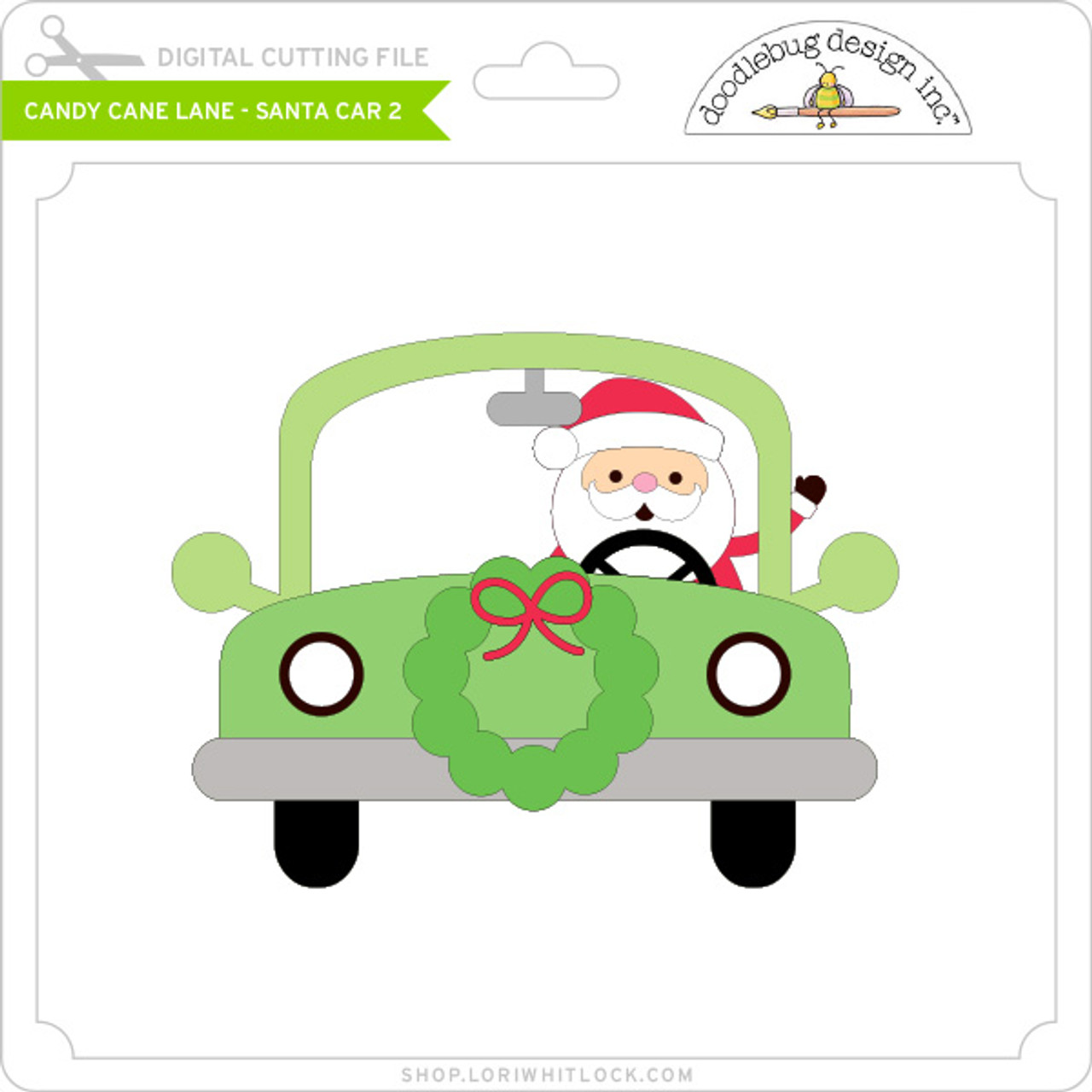 Candy Cane Lane Santa Car 2 Lori Whitlocks Svg Shop