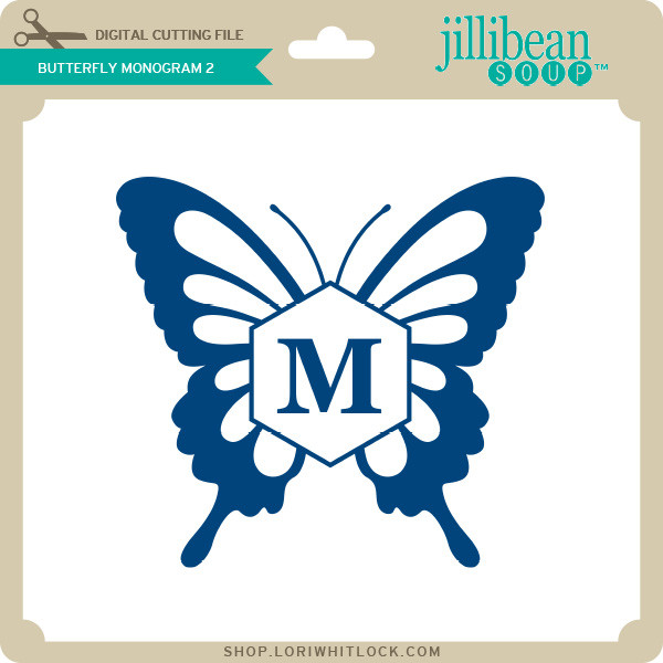 Butterfly Monogram 2 - Lori Whitlock's SVG Shop
