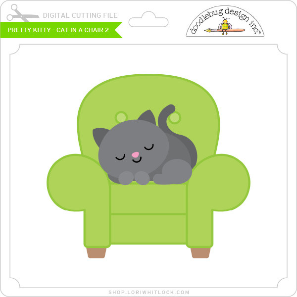 Pretty Kitty - Cat In A Chair #2 - Lori Whitlock's SVG Shop