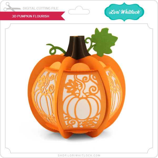 3D Pumpkin Black Cat - Lori Whitlock's SVG Shop