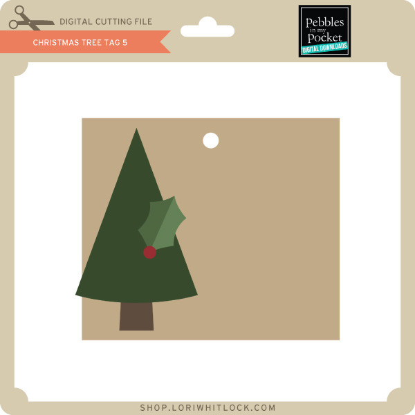 Christmas Tree Tag 5 - Lori Whitlock's SVG Shop