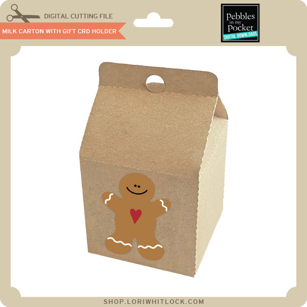 Gingerbread House Milk Carton - Lori Whitlock's SVG Shop