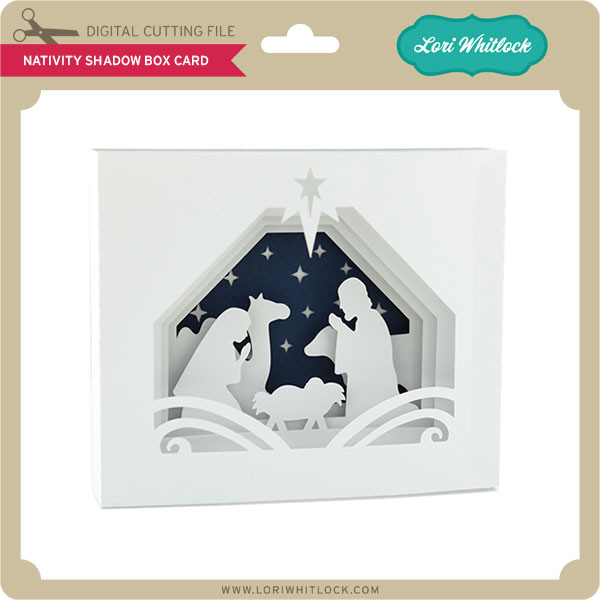 5x7 Shadow Box Card Bird Window - Lori Whitlock's SVG Shop
