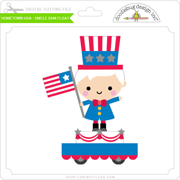 Grid Box Card Uncle Sam Hat - Lori Whitlock's SVG Shop