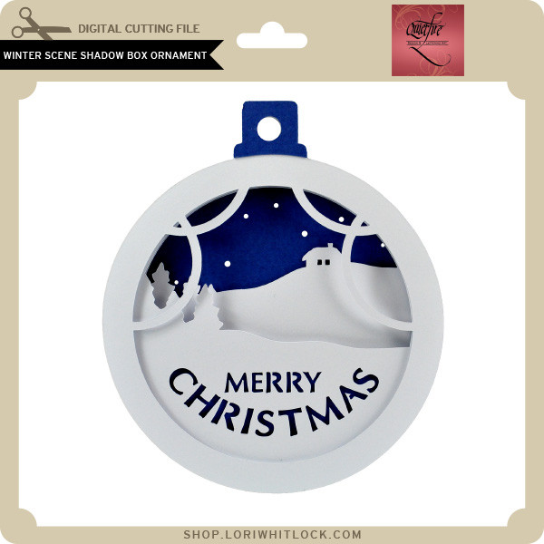 Winter Scene Shadow Box Ornament - Lori Whitlock's SVG Shop