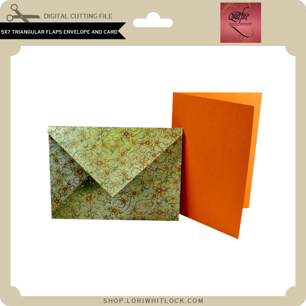5x7 Triangular Flaps Envelope and Card - Lori Whitlock's SVG Shop