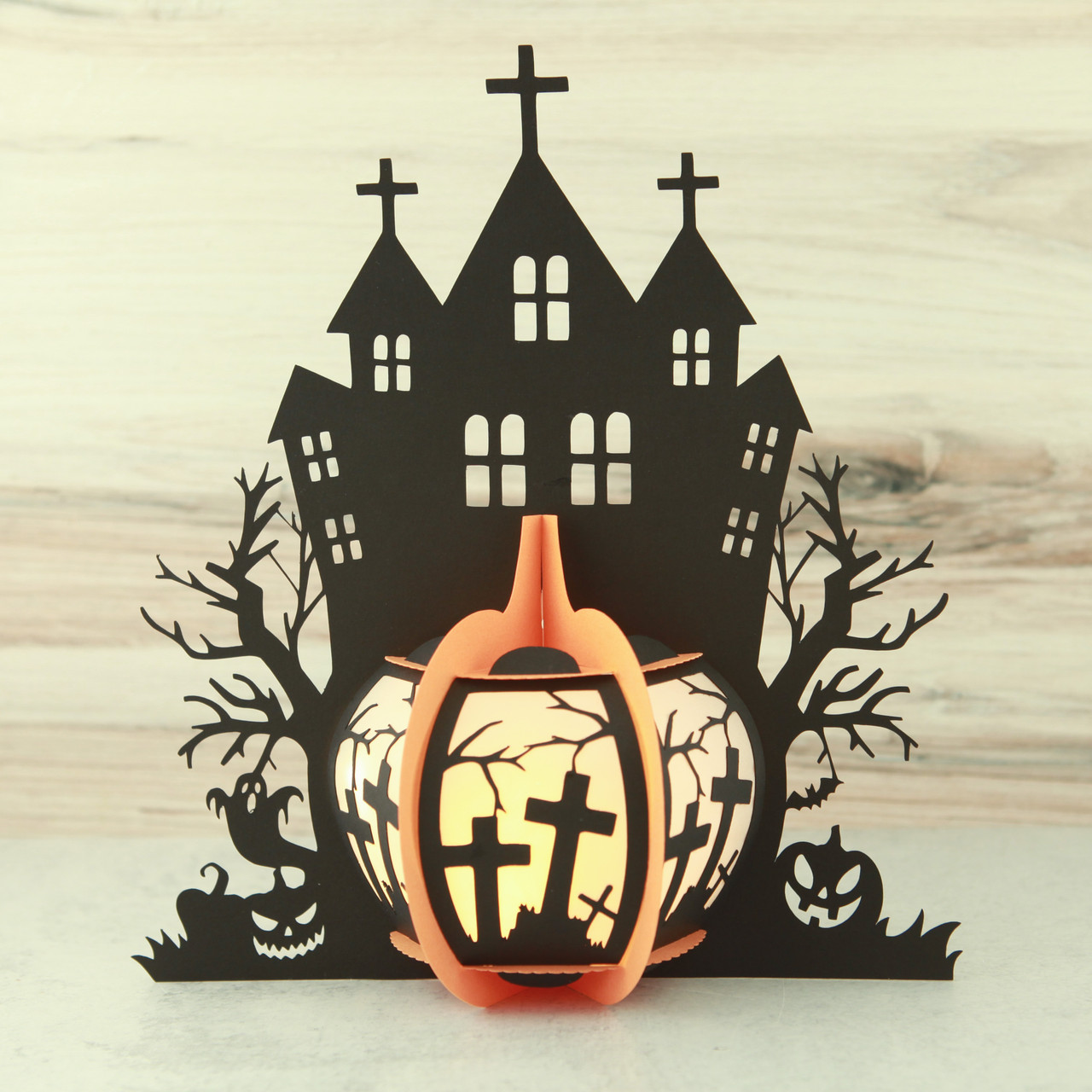 3D Pumpkin Haunted Church - Lori Whitlock's SVG Shop