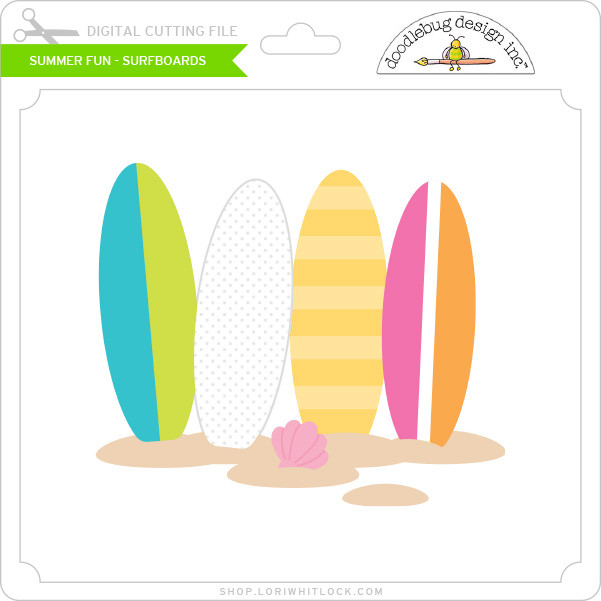 Summer Fun - Beach Surfboards - Lori Whitlock's SVG Shop