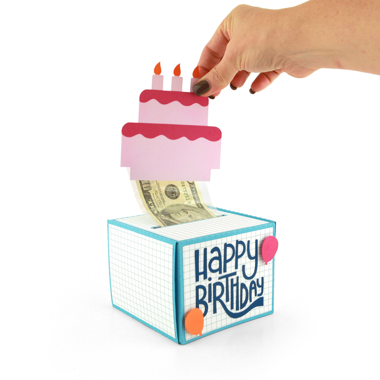 Big Money Roll Birthday Gift Box - Lori Whitlock's SVG Shop