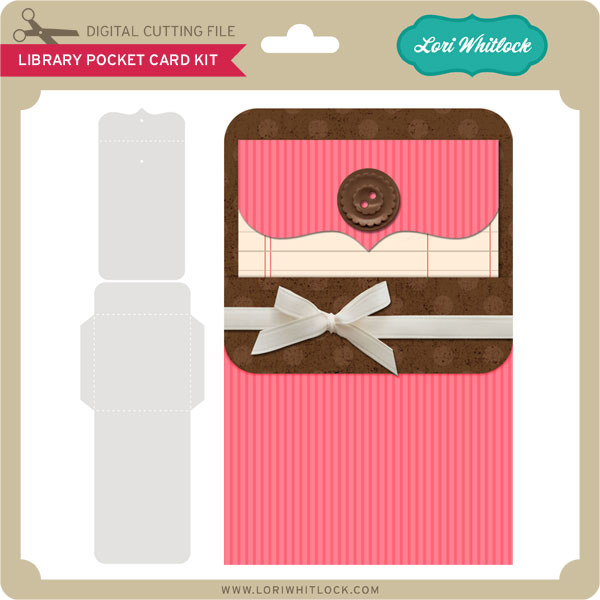Library Pocket Card Kit - Lori Whitlock's SVG Shop