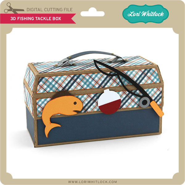 3D Fishing Tackle Box - Lori Whitlock's SVG Shop