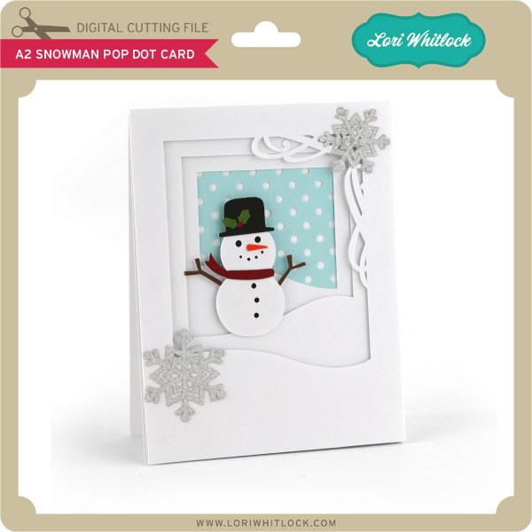 A2 Pop Up Box Card Snowman - Lori Whitlock's SVG Shop